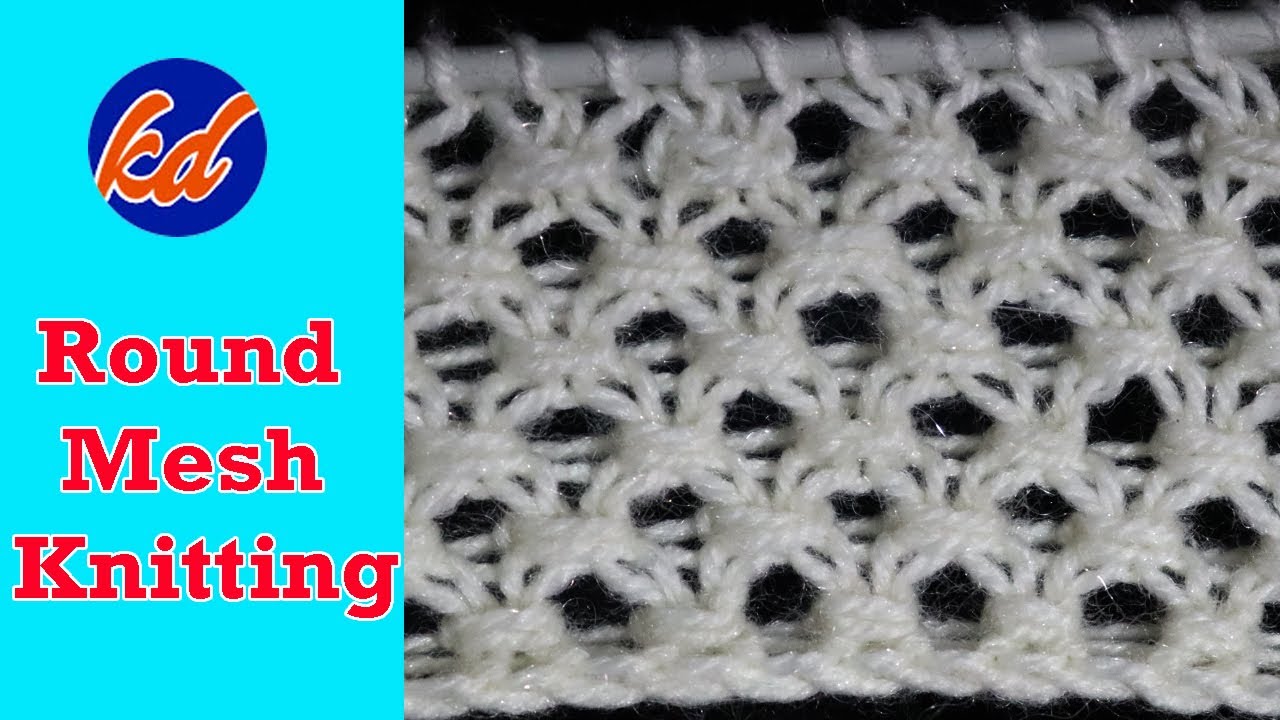 Round Mesh Knittting Design | Round Mesh Knitting pattern - YouTube