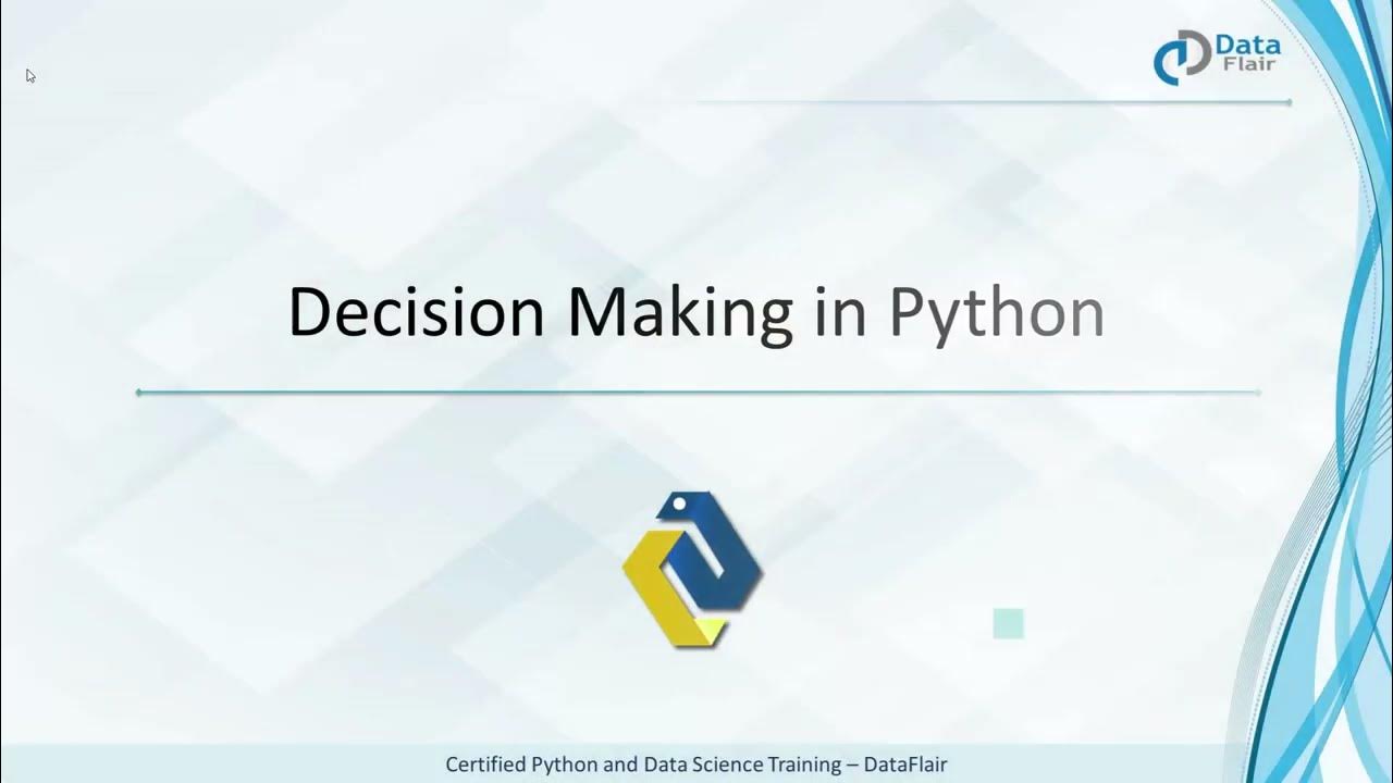 Python If Else - Decision Making in Python - YouTube