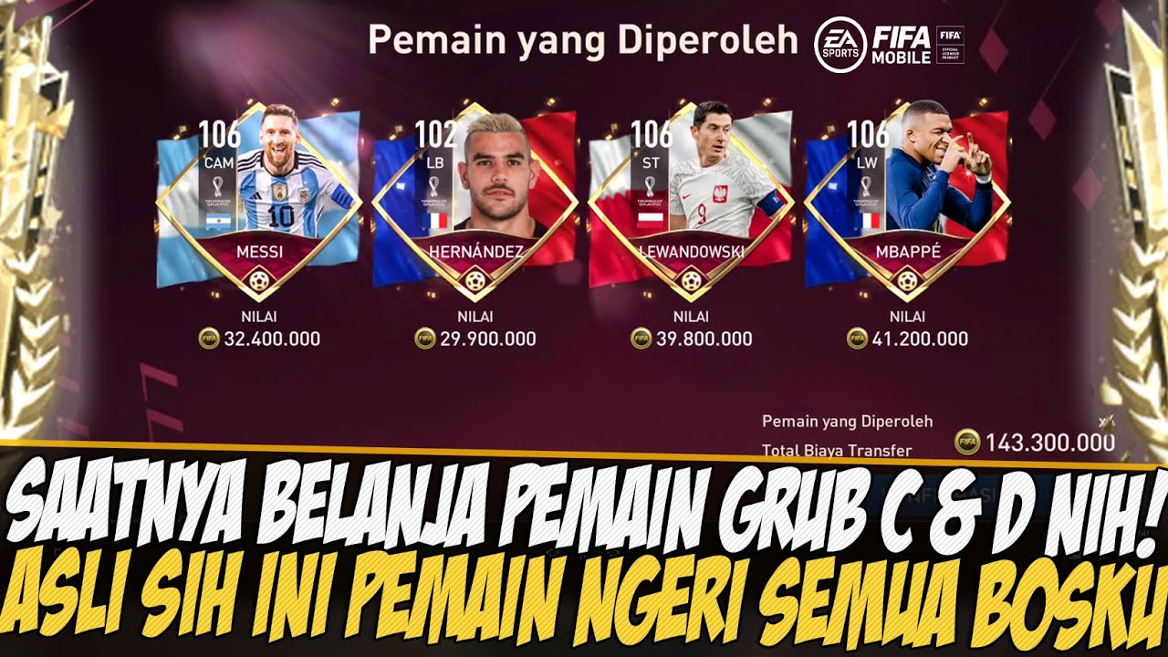 PERKORO DUNYO BELANJA PEMAIN DI EVENT WORLD CUP 2022 FIFA 2022 MOBILE ...