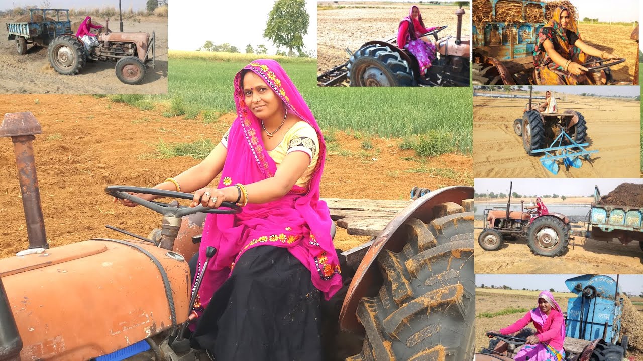 Top 10 Videos for Tractor By ANNU Lady driver//village lady driver ...