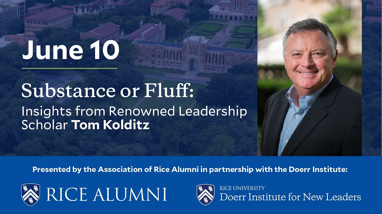 Substance or Fluff: Insights from Renowned Leadership Scholar Tom ...