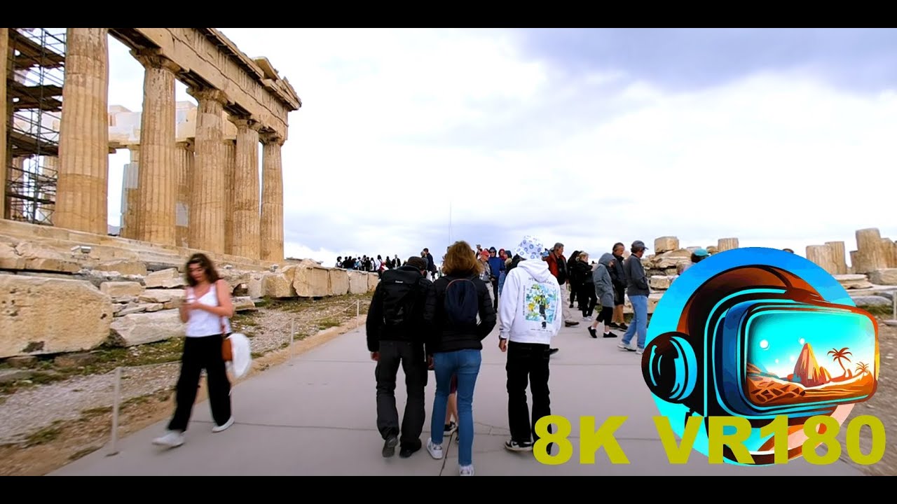 Walking past the Parthenon towards the Temple of Athena Nike ACROPOLIS ...