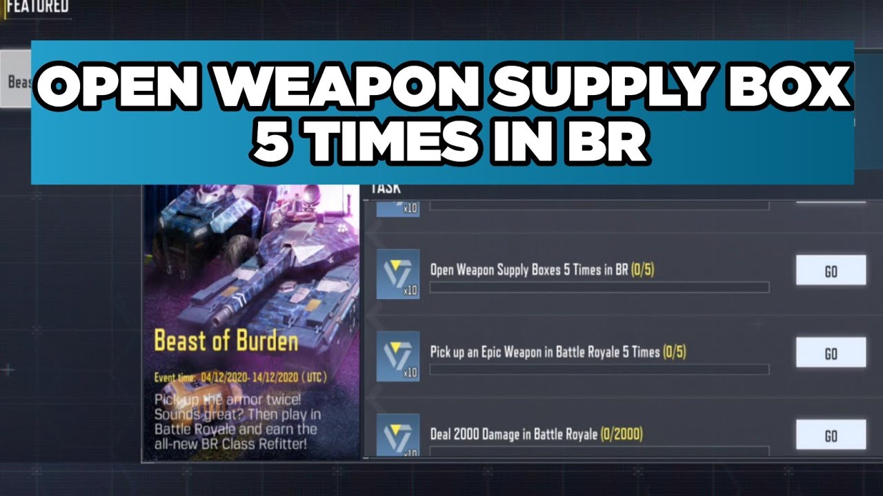 CALL OF DUTY MOBILE OPEN WEAPON SUPPLY BOX 5 TIMES IN BR | HOW TO OPEN ...