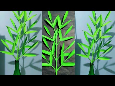 easy DIY paper bamboo leaves crafts/origami crafts ideas - YouTube