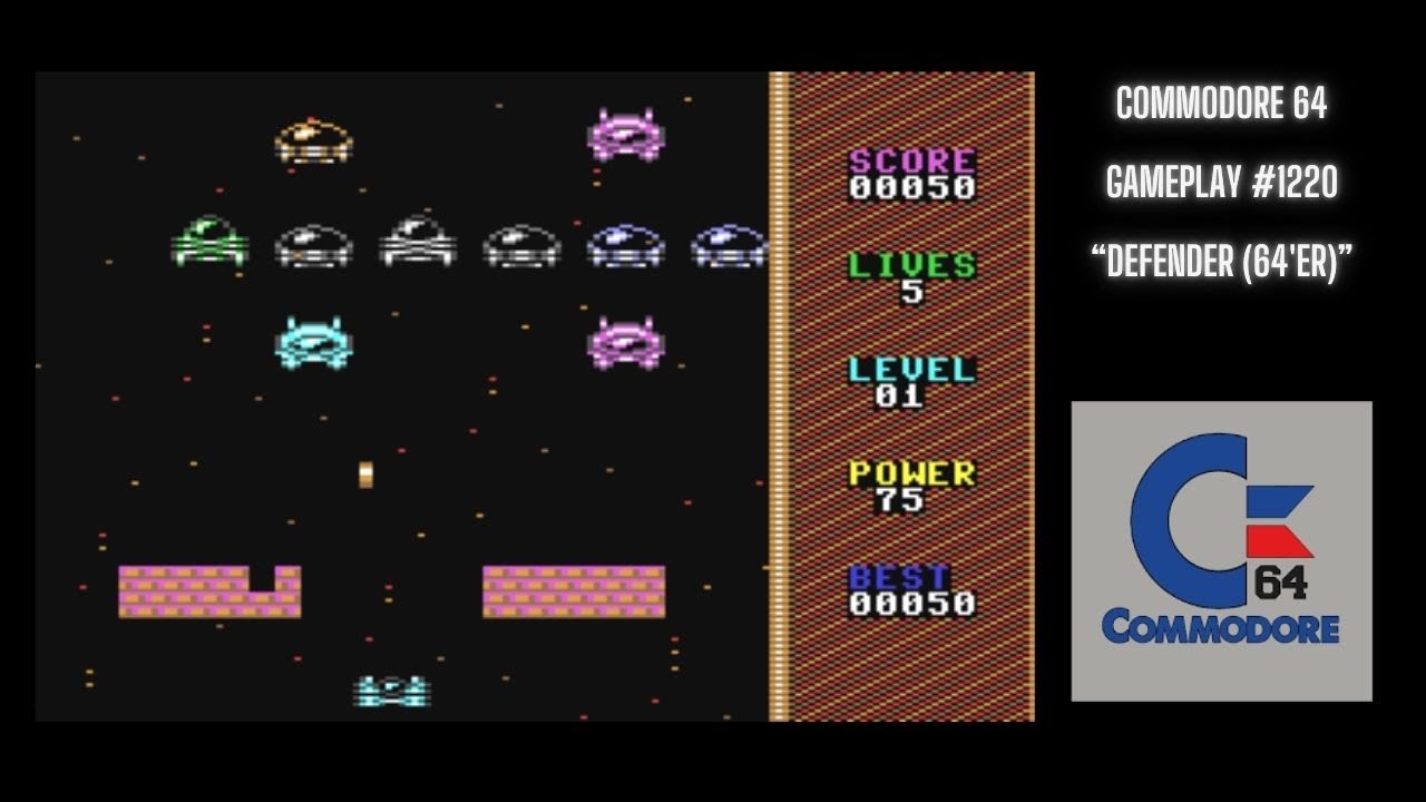 Defender (64'er) (Commodore 64 / Gameplay #1220) - YouTube