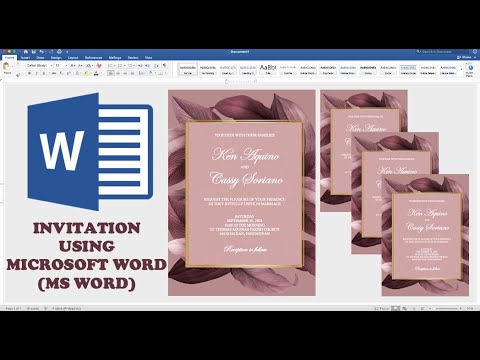 PLUM | How to make WEDDING INVITATION in Microsoft Word | Cassy Soriano ...