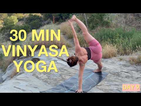 Tag 9: 30 Minuten entspannendes Vinyasa Yoga | 30 TAGE YOGA IN DER NATUR CHALLENGE