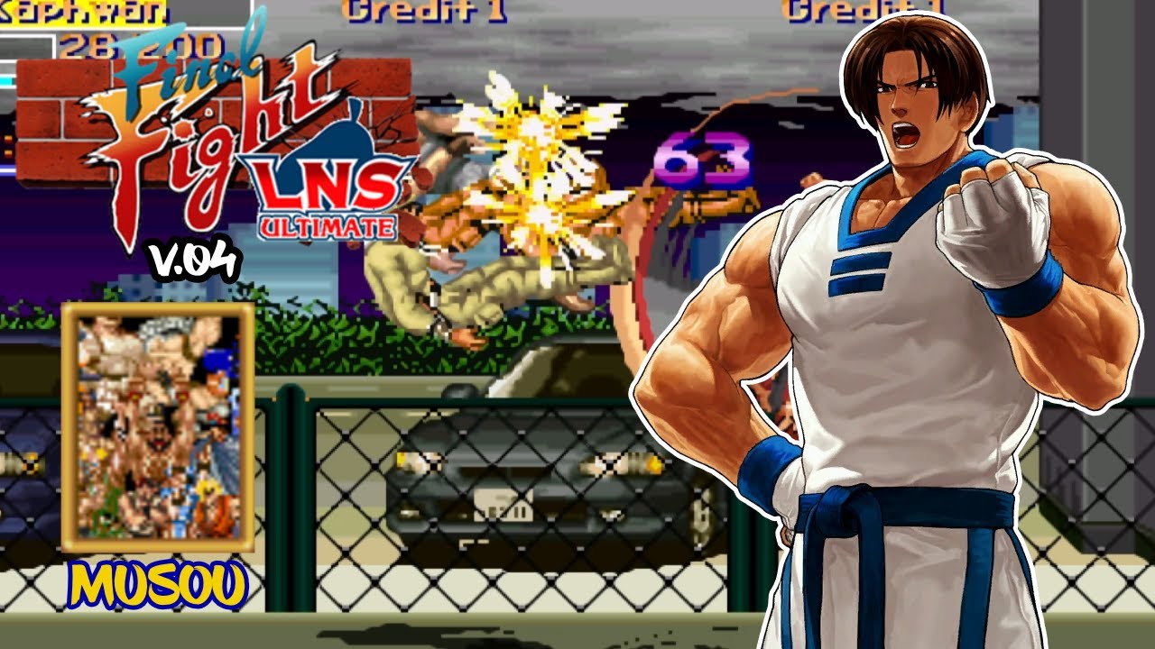 Final Fight LNS Ultimate v0.4 - Arcade Musou Mode - Kim Kaphwan - 1CC ...