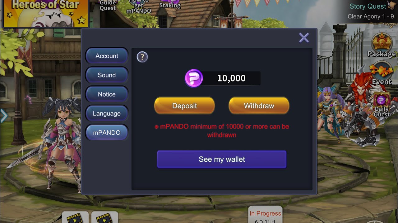 Legend of Pandonia - Withdraw 10000 mPando #legendofpandonia - YouTube