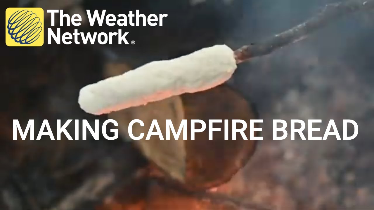 Simple way to make bread over a campfire - YouTube