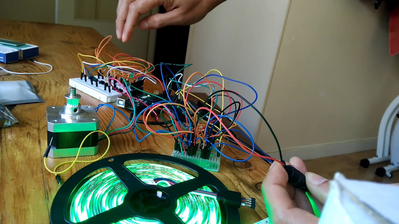 Stepper Motor + led RGB - YouTube
