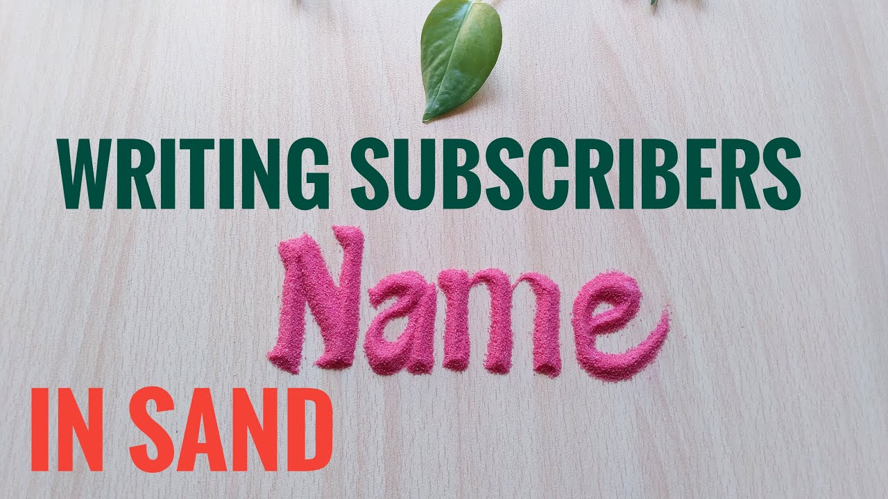 Subscribers Names 16 Dec 25 | Sand Script | Sand Calligraphy | Name in ...