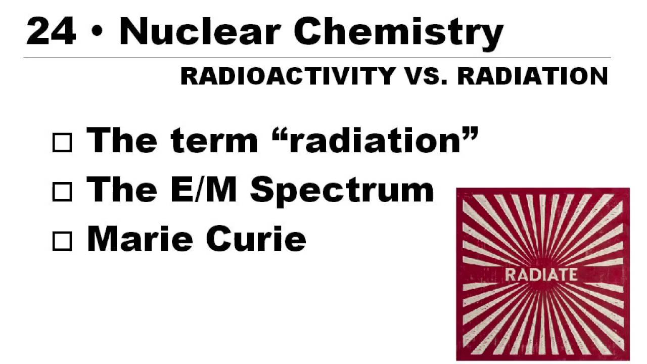 AP Ch 24 -- Radiation vs. Radioactivity - YouTube