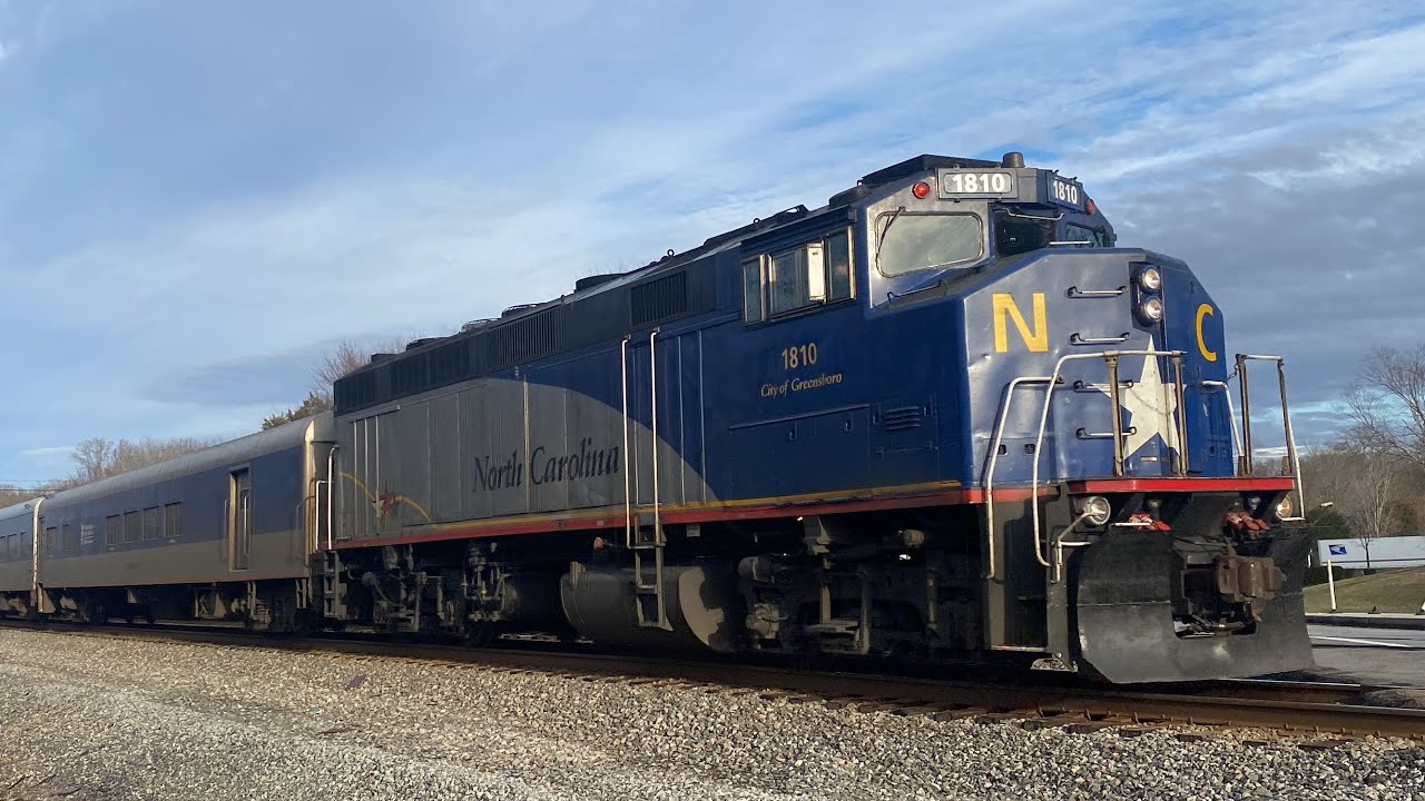 Amtrak 1810 leads Piedmont train 75. 1-16-2024 - YouTube
