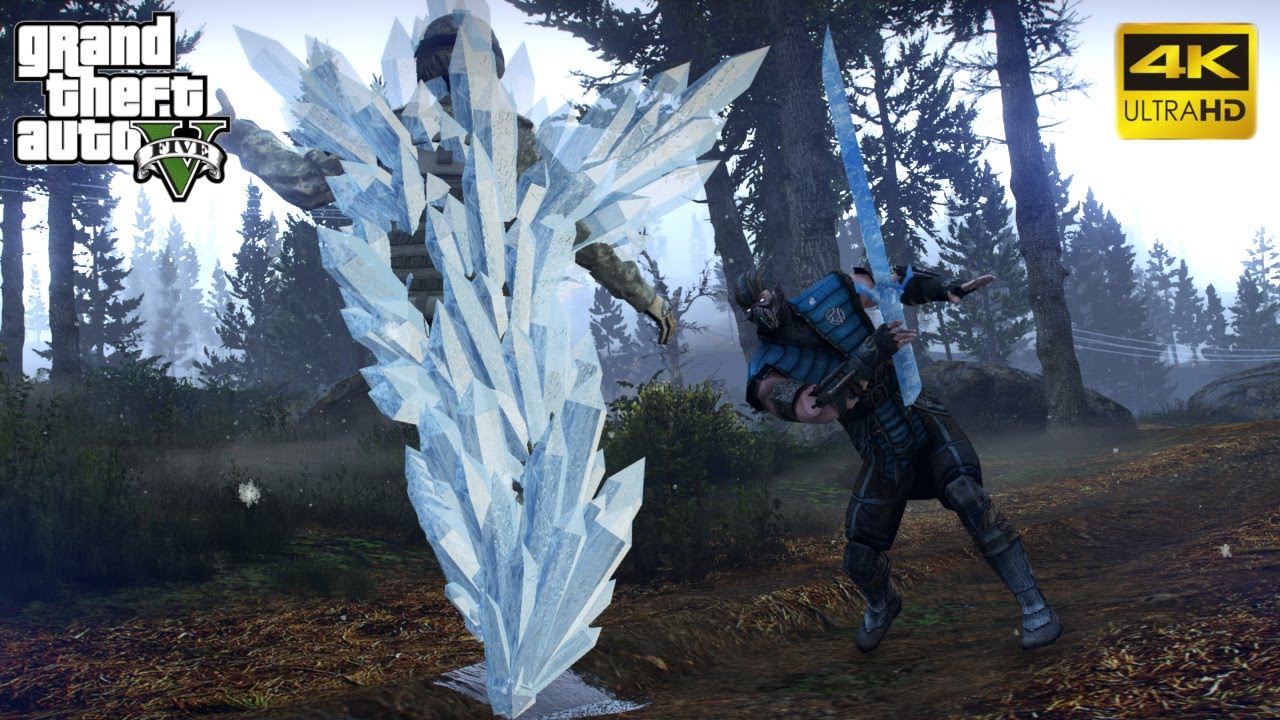 GTA 5 - The Ultimate SUB-ZERO Mortal Kombat Mod! (4K Ultra HD Gameplay ...