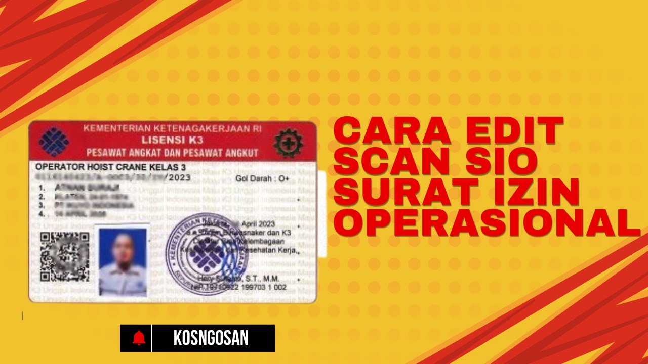 CARA EDIT SCAN SIO SURAT IZIN OPERASIONAL - YouTube