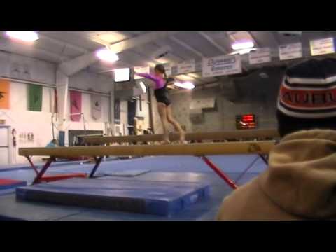 Megan's Level 1 Beam Routine Gymnastics - YouTube