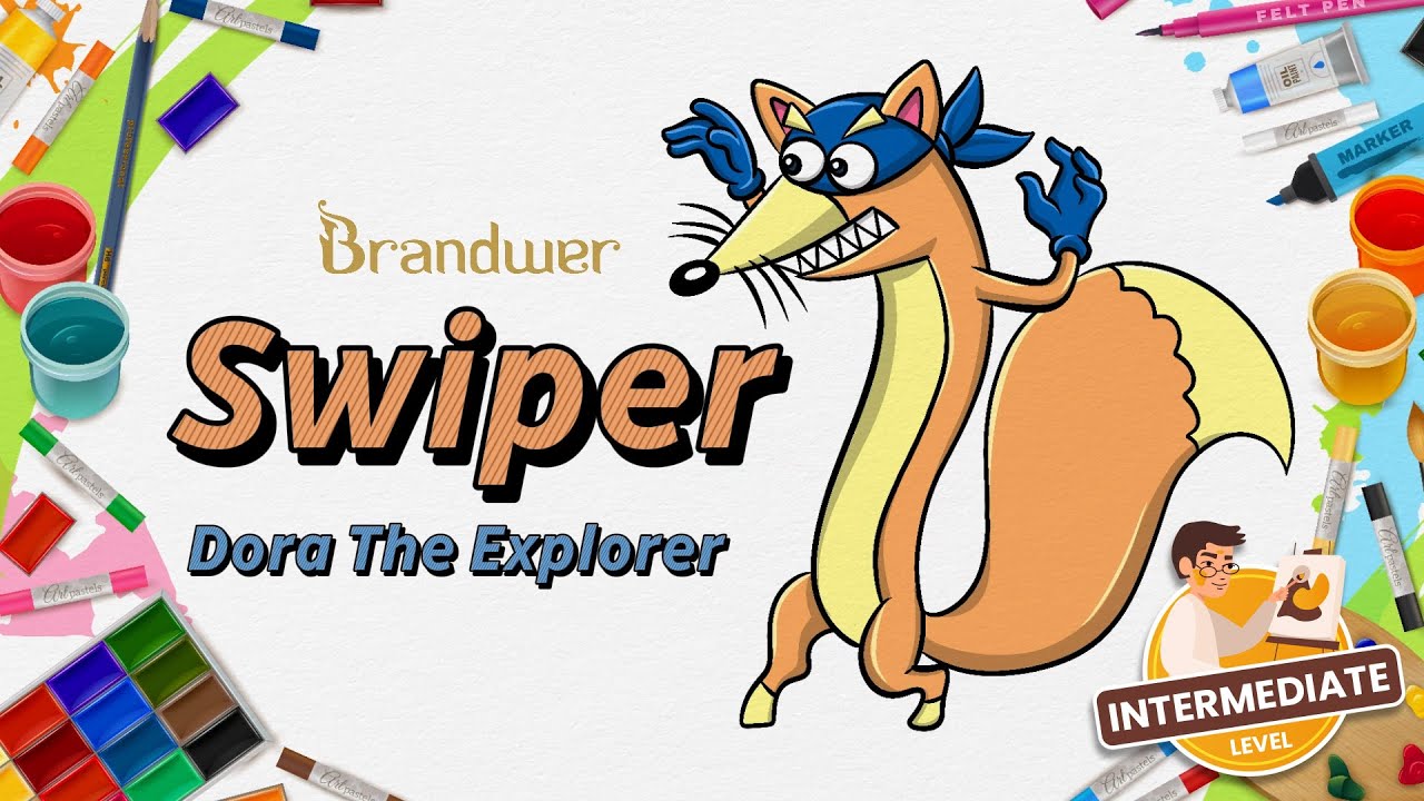 How to Draw Swiper from Dora the Explorer - YouTube