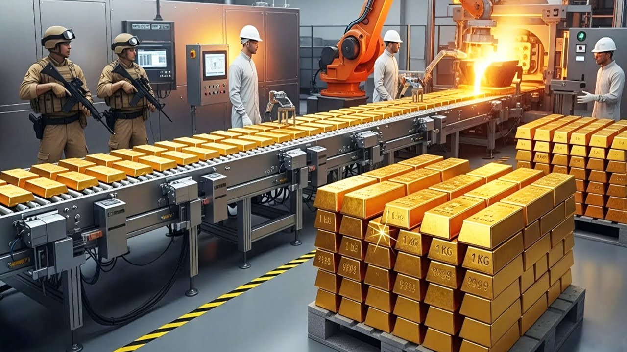 How Pure Gold Is Made: 1KG 9999 Gold Bars (Step-by-Step Factory Tour) 🎥 ...