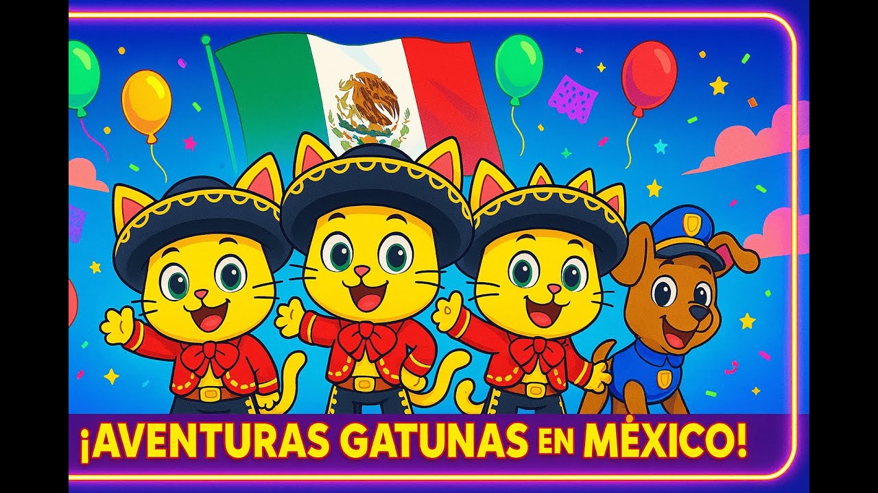 🐱 Tres Gatitos Perdidos 🐶 | Canción Infantil Divertida en México ...