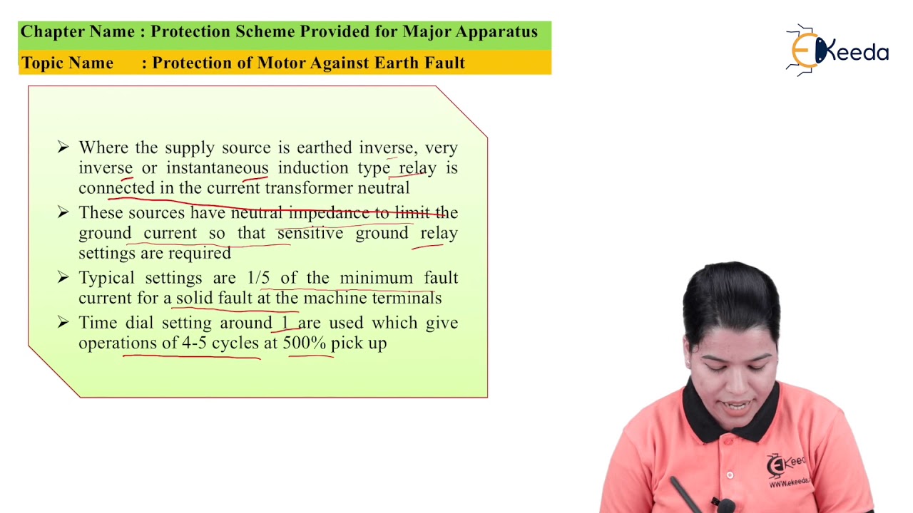 Protection Of Motor Against Earth Fault - Protection Scheme Provided ...