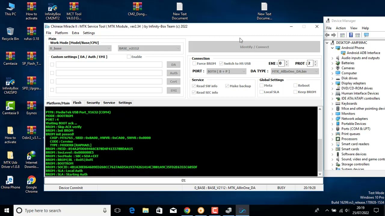 realme c11 frp format cm2 boot key and test point volume +and duble ...
