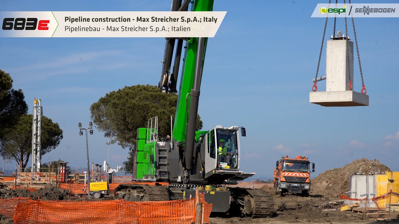 All-rounder in pipeline construction - SENNEBOGEN 683 E - YouTube