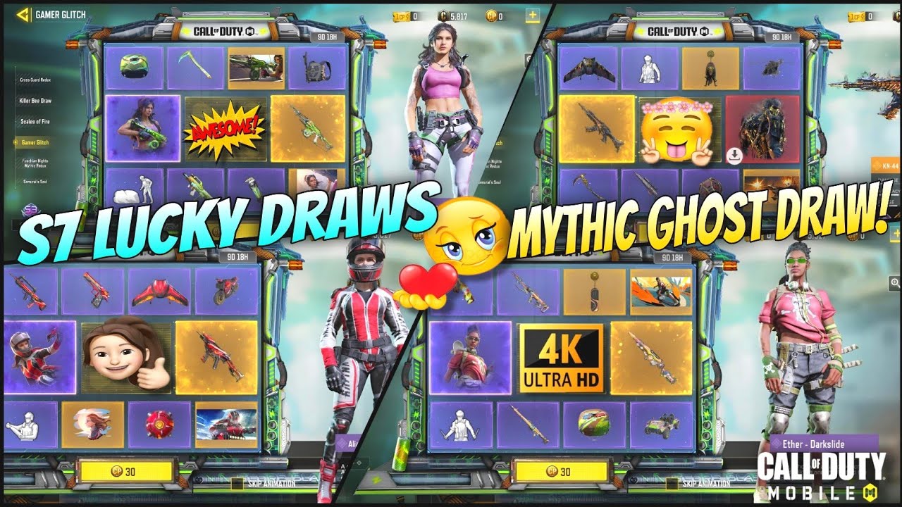 🤯Season 7 All Lucky Draws | Mythic Ghost & New Legendary Guns + New ...