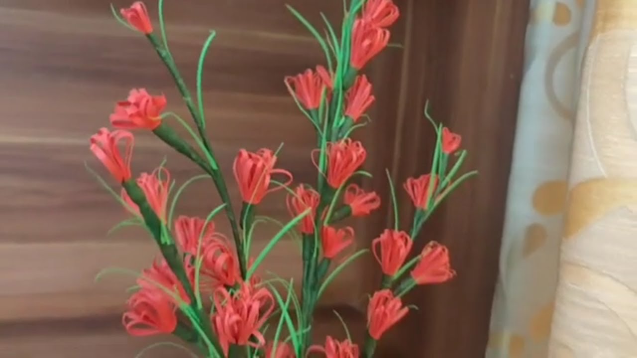 paper flower || flower bunch with paper - YouTube