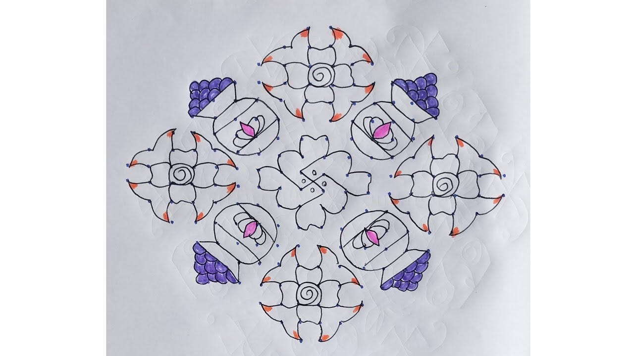 pongal special madka rangoli design 18*2 #banvi rangoli# - YouTube