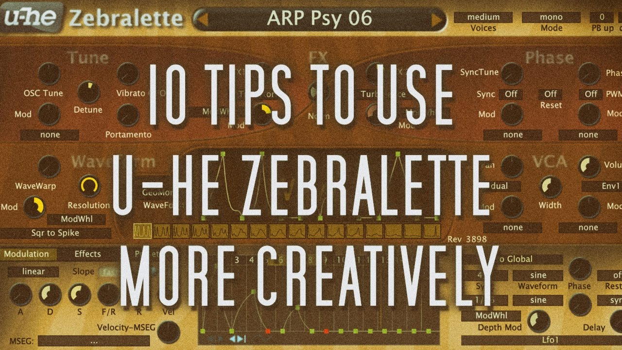 10 Tips to Use U-he Zebralette More Creatively - YouTube