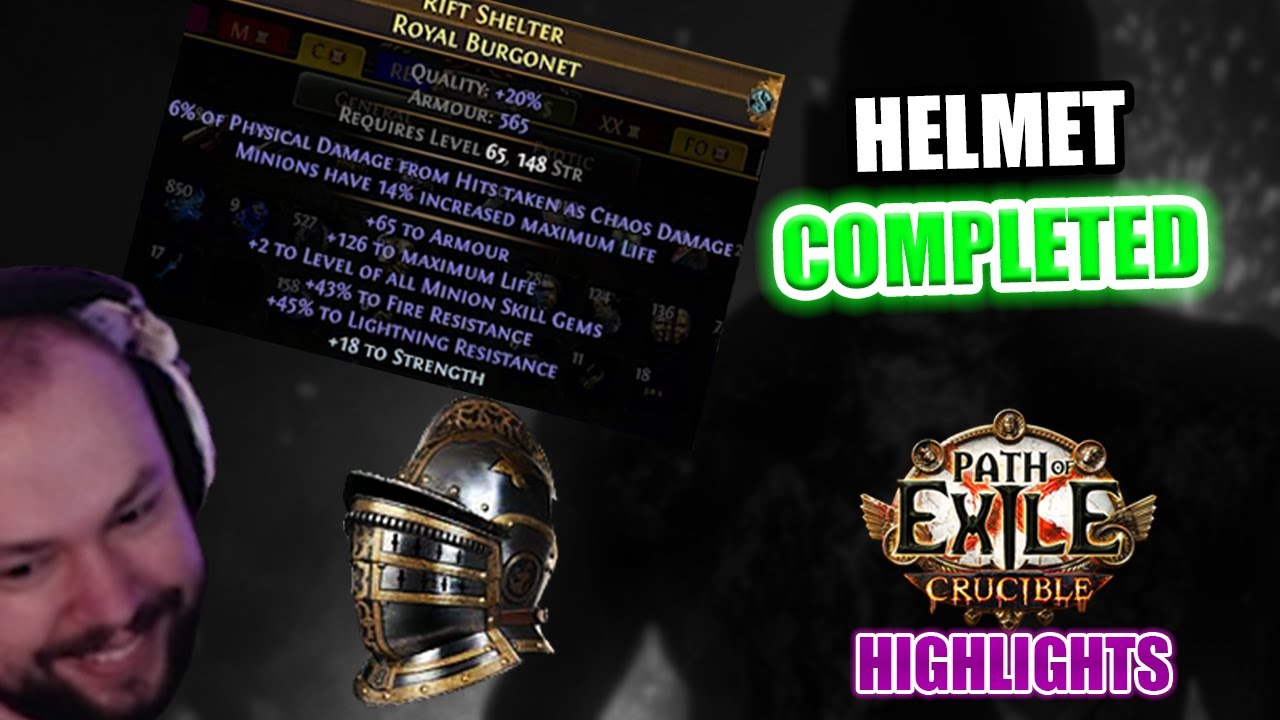 Crafting best in slot helmets and breaking bones - YouTube