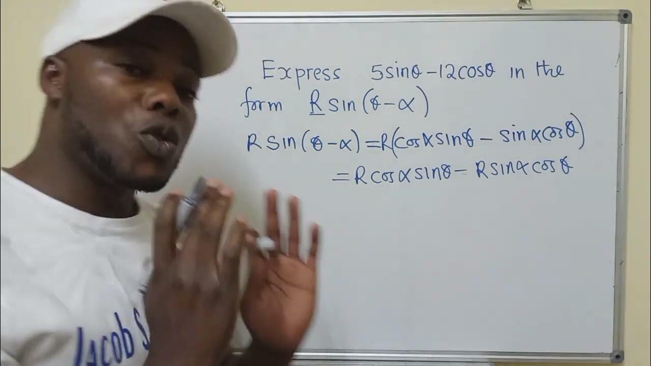 Express 5sin(theta) - 12cos(theta) in the form Rsin(theta-alpha) - YouTube