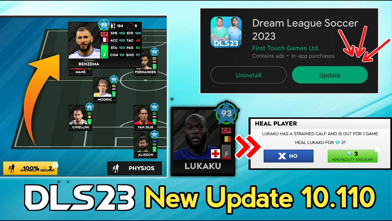 DLS 23 New Update Version - 10.110 | Dream League Soccer 2023 - YouTube