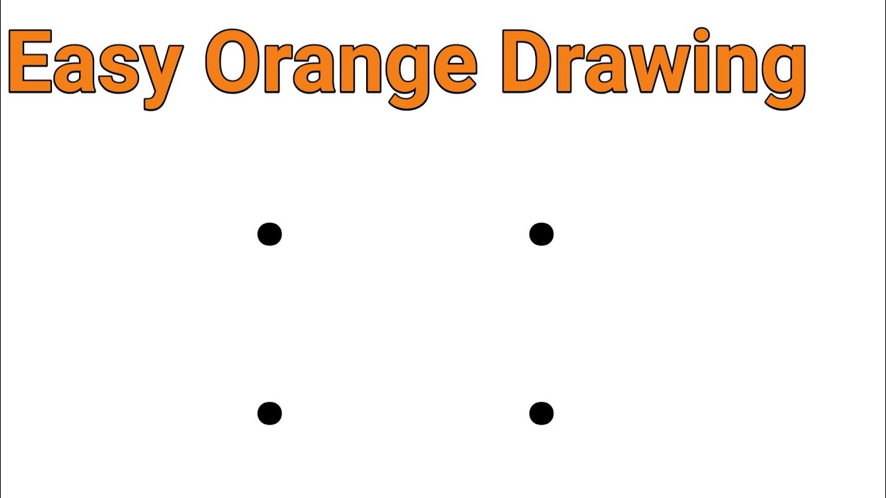 How to draw Orange|Orange Drawing From 4 dots|Dots drawing #Eesapix # ...