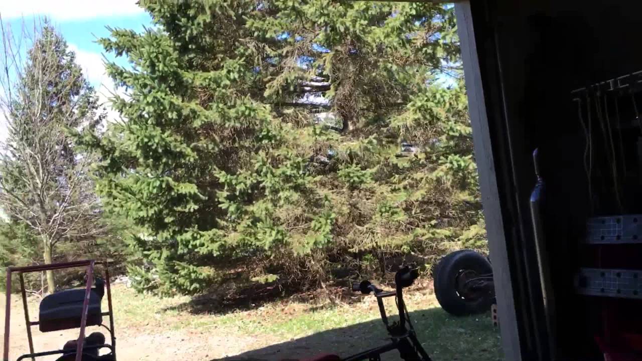 Redneck ingenuity starting a small engine without a pull start - YouTube