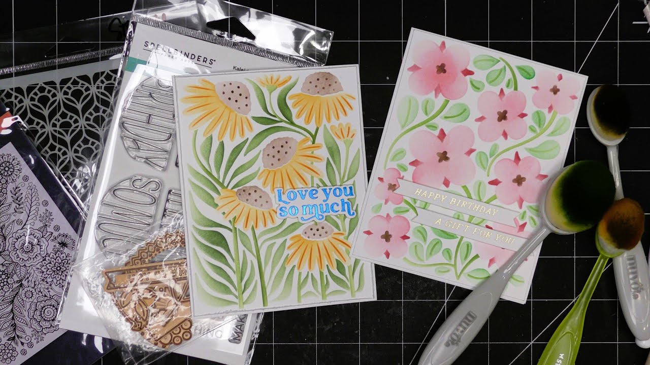 Spellbinders New November Releases: "Flower Market" Layered Stencils ...