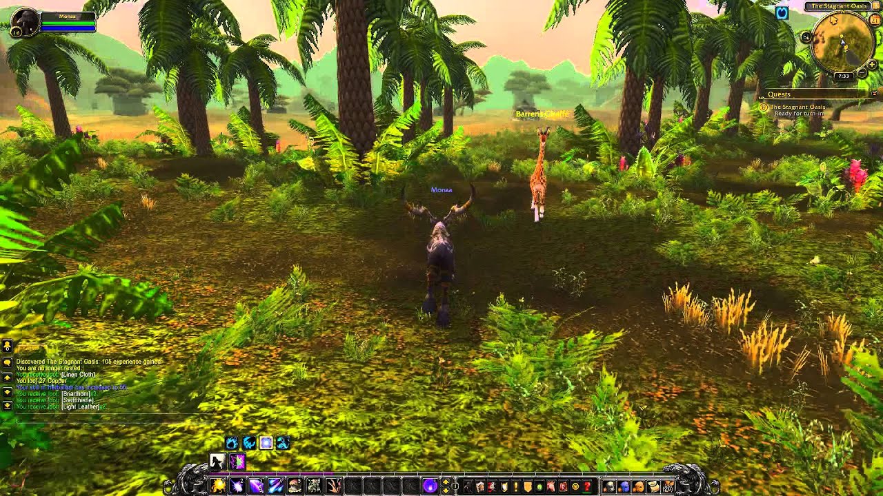 Tauren Quest 68: The Stagnant Oasis (WoW, Horde, Tauren, Druid) - YouTube