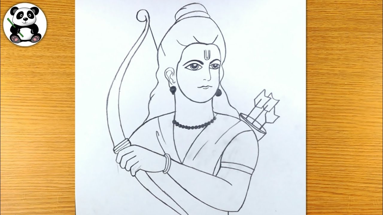 God ram special art diwali drawing | ramyan | pencil sketch | bhagwan ...