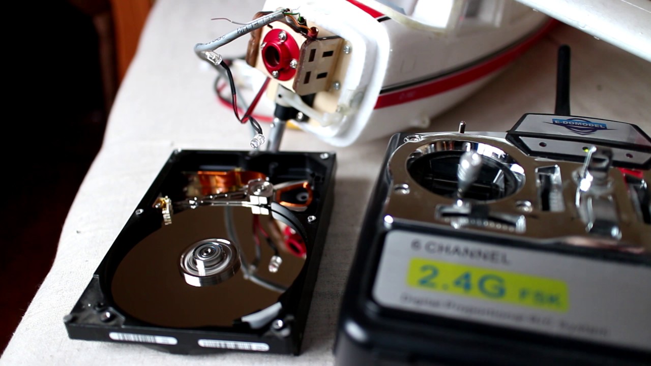 Running HDD motor with ESC (7200 rpm) - YouTube