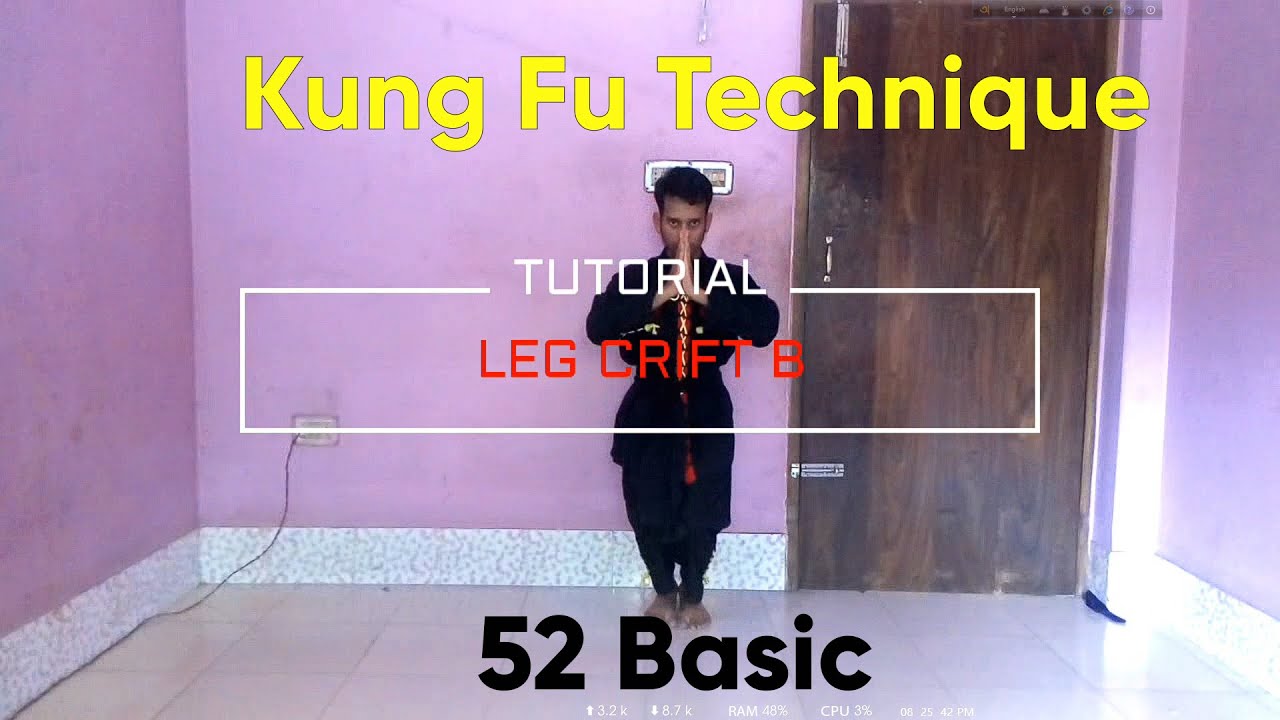 Kung fu basic technique Tutorial | Leg Crift B | 52 Basics - YouTube