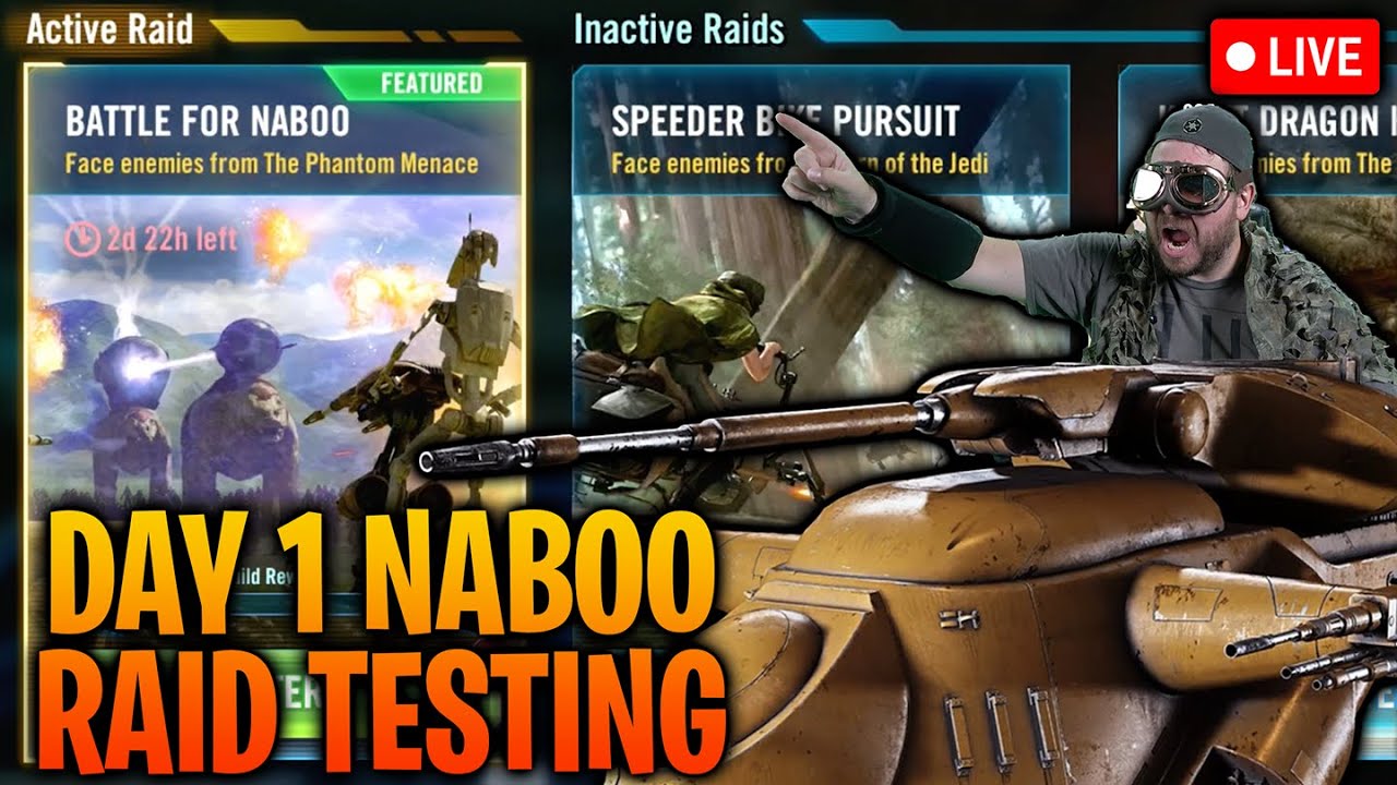 Day 1 Battle for Naboo Raid Testing LIVE - ALL Best Teams Being Tested ...