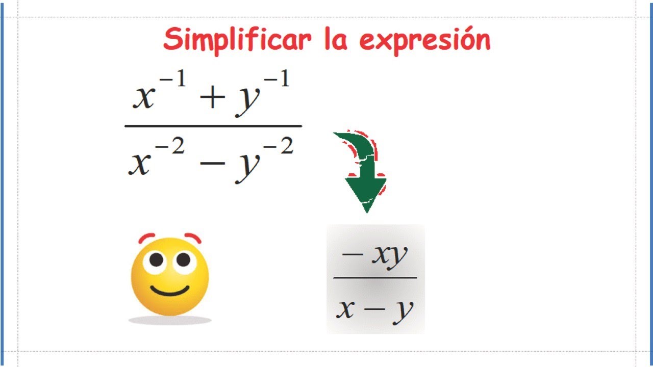 Simplificar una expresión racional, fracción compleja, ejercicio paso a ...