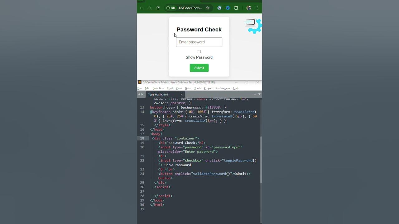 Password input Box with hide and show Using HTML, CSS & JAVASCRIPT - YouTube