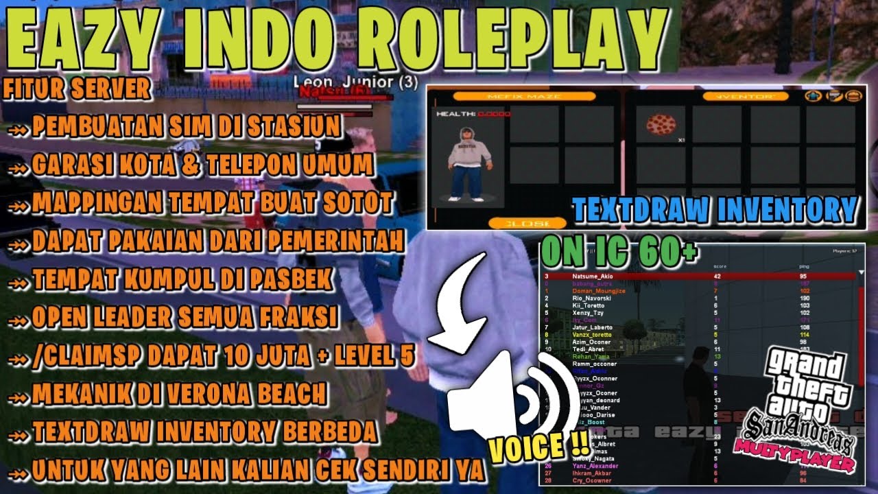 REVIEW SERVER SAMP RAMAI PLAYER EAZY INDO ROLEPLAY NO DISCORD - GTA ...