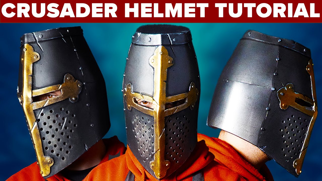 How to: crusader knight helmet (free patterns) - Cosplay Tutorial - YouTube