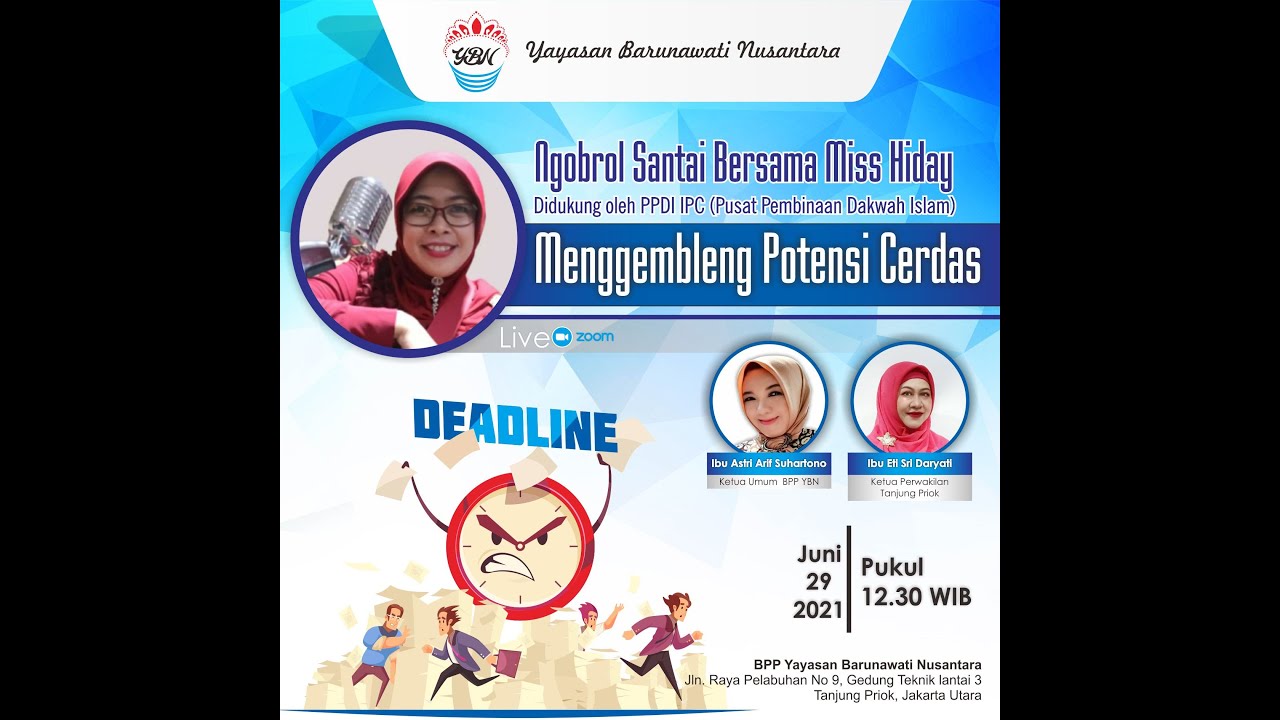 Webinar Ngobrol Bareng Miss Hiday "Menggembleng Potensi Cerdas" - YouTube