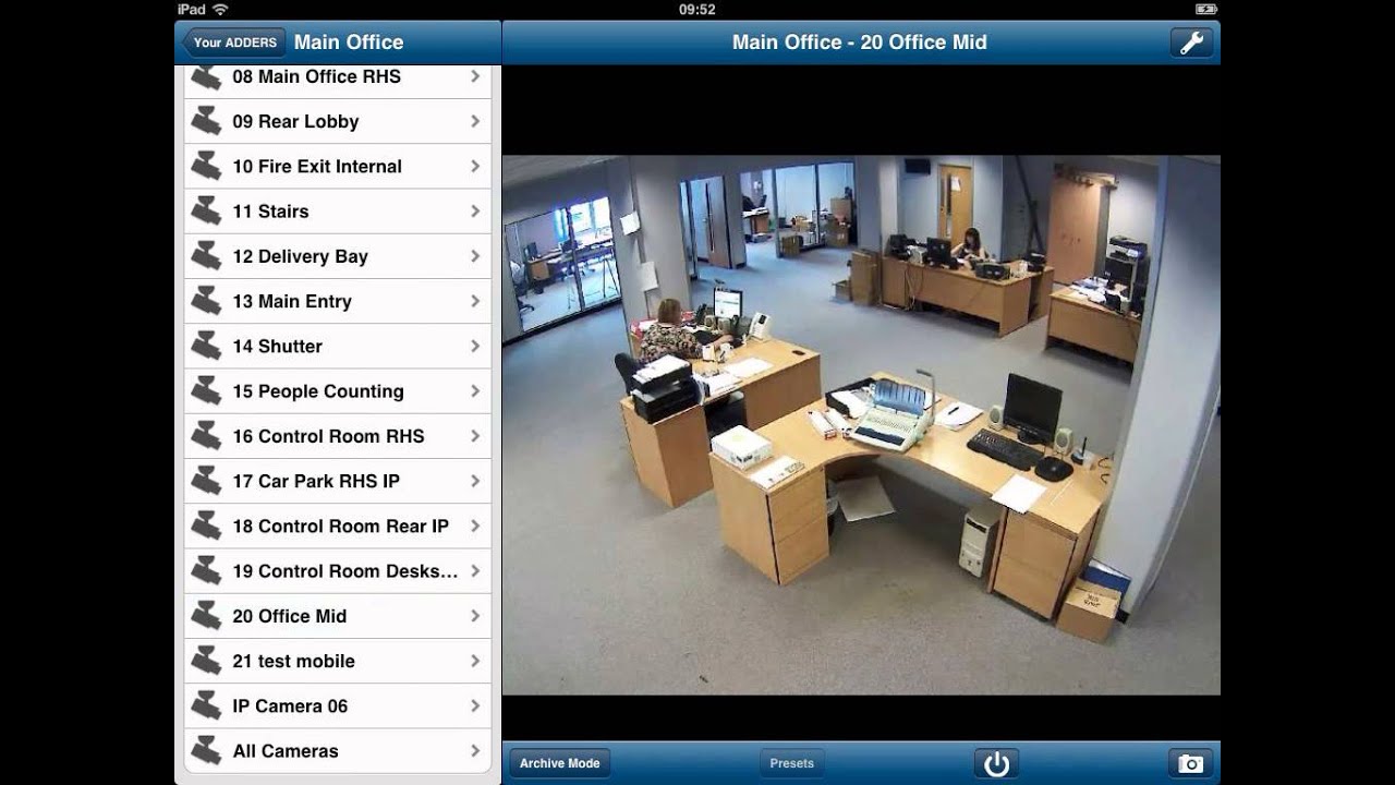 iAdder - IPad CCTV Viewer Demo Video www.metrosecurity.co.uk - YouTube