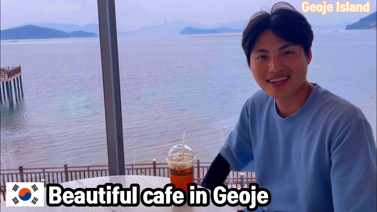 [Korea121] Beautiful Ocean View Cafe in Geojeisland - YouTube