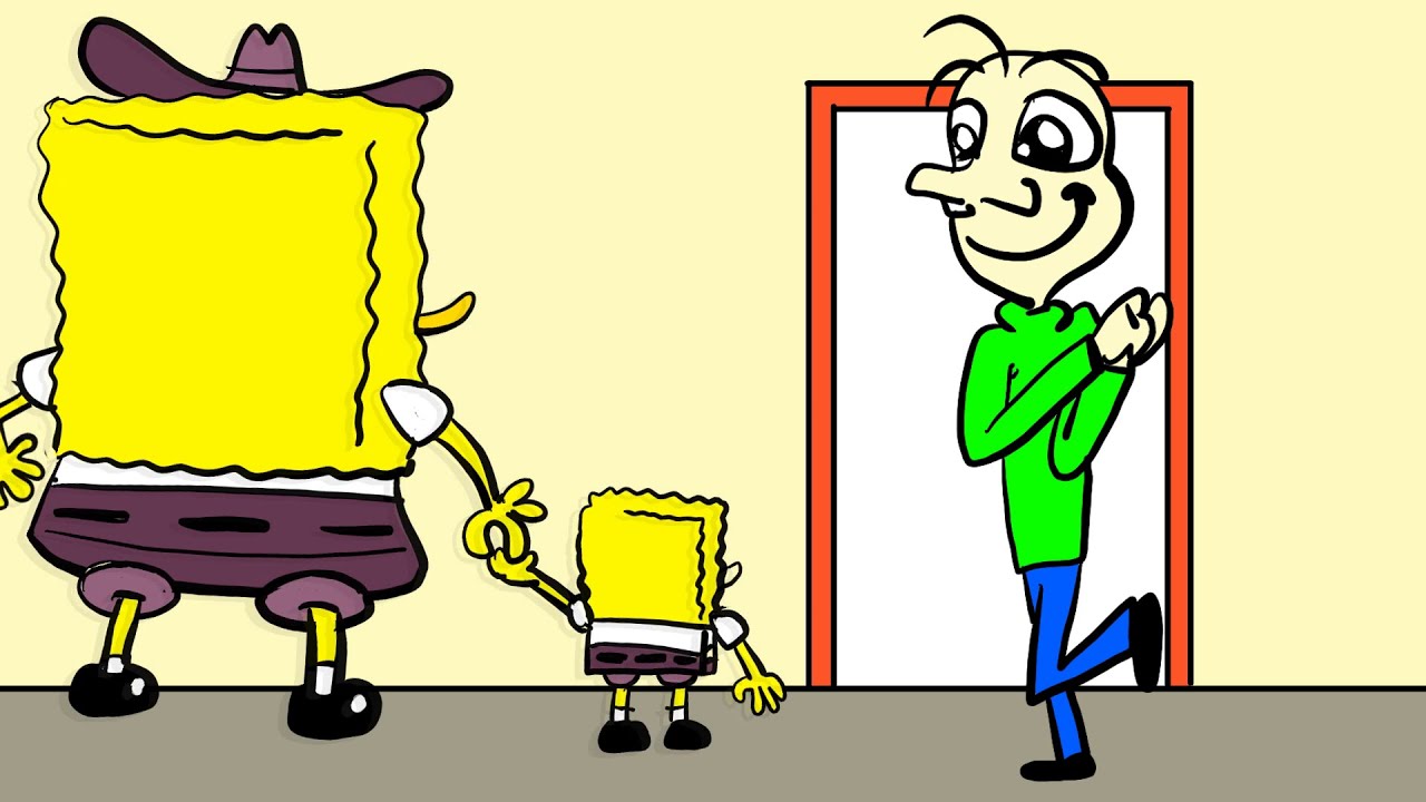 BALDIS BASICS ANIMATION | SpongeBob SqaurePants in the game - YouTube